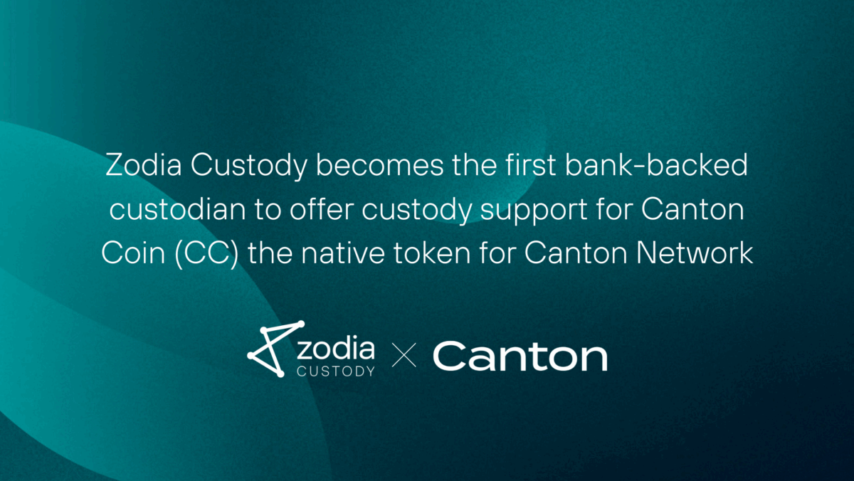 Zodia Custody announces Custody Support for Canton Coin - Zodia Custody